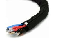 China Woven Zip Up Cable Sleeve Braided Wrap Custom Diameter PET Cable Tidy Sleeve for sale