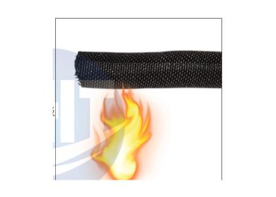 China Black PET Braided Electrical Sleeving 3mm-76mm for Car Wiring Harness Protection for sale