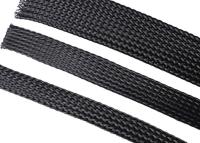 China Flexo PET Eexpandable Braided Sleeving Custom For Fireproof Wire Cable Management for sale