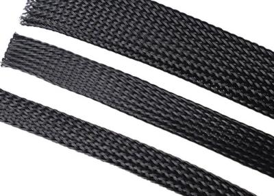 China Flexo PET Eexpandable Braided Sleeving Custom For Fireproof Wire Cable Management for sale