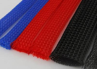 China PET High Temp Braided Sleeving 125°C Expandable 3-120mm for Automotive Wire Cable Management for sale