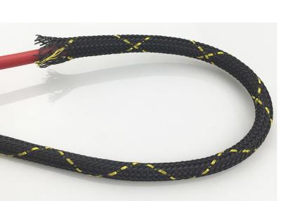 China PET Expandable Braided Sleeving 125C Abrasion Resistant Wire Harness Protection 3mm to 76mm for sale