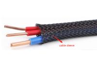 China High Flame Retardant PET Eexpandable Braided Sleeving For Wire Cable Protection for sale