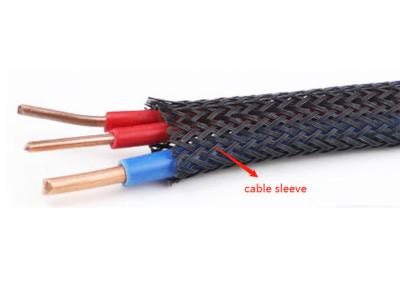 China High Flame Retardant PET Eexpandable Braided Sleeving For Wire Cable Protection for sale