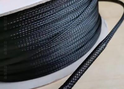 China PET Electrical Braided Sleeving Wire Harness Protection - Flame Proof, Halogen Free, -70°C to 125°C Temperature Range for sale