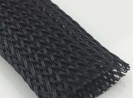 China Black Electrical High Temperature Braided Sleeving Flame Proof For Wire Bundles for sale