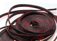 China Black Flame Proof PET Expandable Braided Sleeving 150% Expansion Wear Resistant Cable Protection for sale