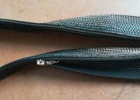 China Custom Zipper Braided Cable Sleeve PET Expandable 1.5x Diameter VW-1 for sale