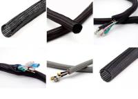 China F6 Self Wrapping Split Braided Sleeving 5-70mm Diameter UL CSA ROHS Certified Wire Harness Protection for sale