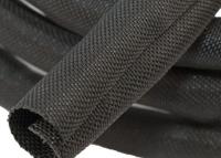 China Self Wrapping Split Braided Cable Sleeving 5-70mm Diameter, Halogen Free, -50°C to 150°C Temperature Range for sale