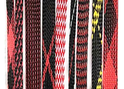 China PET Braided Sleeving 16mm-50mm Expandable Abrasion Resistant for Industrial Hose Protection for sale