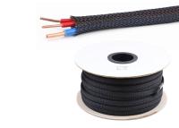 China Flame Resistant 6mm 10mm PET Braided Cable Sleeving for sale