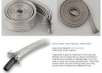 China Stainless Steel 304 Expandable Braided Sleeving 0.10-0.30mm for Cable Shielding 900°C for sale
