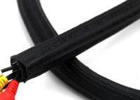 China Halogen Free Polyester Self Wrap Split Braided Sleeving 6-50mm VW-1 for sale