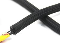 China PET Self Wrapping Split Braided Sleeving 6mm-50mm for A/V Cable Protection for sale