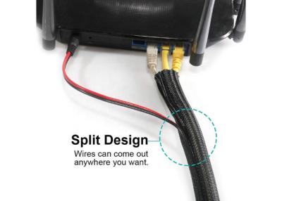 China VW-1 Polyester Self Closing Wrap Braided Expandable Sleeving 6mm to 50mm for Cable Harness for sale