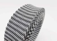 China Black White PET Braided Expandable Sleeving 3.0mm 80.0mm for Wiring Harness Cable Protection for sale
