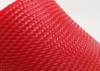 China Red PET Braided Wire Sleeve Single Layer Flat Tape with Velcro Zipper 1mm-150mm for sale