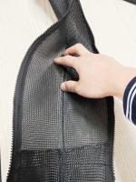 China Black PET Flat Zipper Braided Sleeving 20mm-200mm for Wiring Harness Cable Management for sale