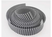 China Black White 3.0mm PET Expandable Braided Sleeving for Wiring Harness Protection 100m Roll for sale