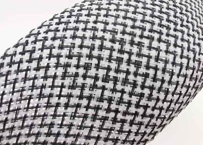 China Black White 3.0mm PET Expandable Braided Sleeving for Wiring Harness Protection 100m Roll for sale