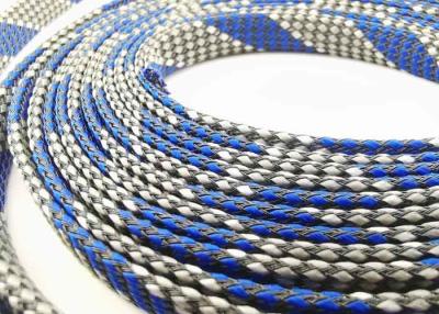 China Expandable Braided Polyester Sleeving Cable Protection -25°C to +125°C Temperature Range 3.0mm-80.0mm Diameter for sale