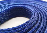 China 80mm PET Expandable Braided Sleeving Automotive Wire Sheathing 50-100% Expansion for sale