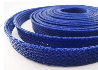 China 80mm PET Expandable Braided Sleeving Automotive Wire Sheathing 50-100% Expansion for sale