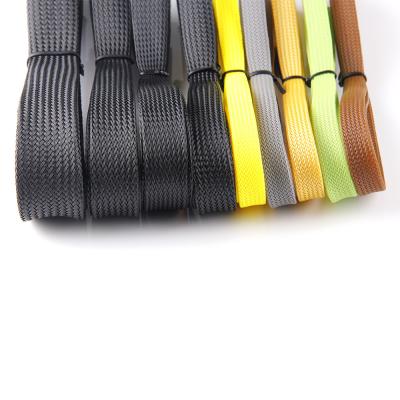 China ROHS Cotton PP PET Expandable Braided Sleeving Flame Resistant for sale
