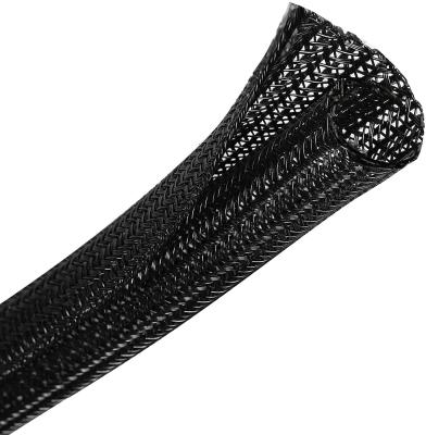 China PET Self Closing Wrap Braided Expandable Sleeving VW-1 Flame Retardant 6-50mm ID for sale