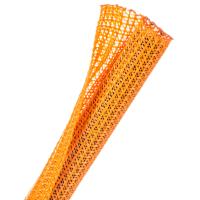China Orange PET Self Wrapping Split Braided Sleeving For Wire Harnesses Protection for sale