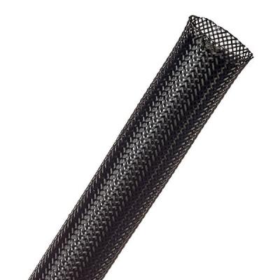 China 1.5 Inch Expandable PET Braided Cable Sleeve Flame Retardant with IATF16949 Certification for sale