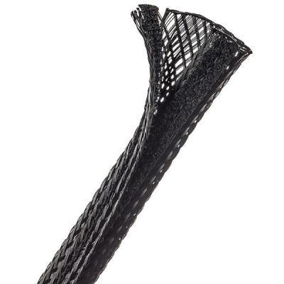 China VW-1 Colorful Velcro Cable Sleeve 150C Abrasion Resistant Multifilament Braided Sleeve for sale