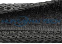 China Nylon Velcro Cable Sleeve Hook And Loop Flexible Braided Wire Covering for sale