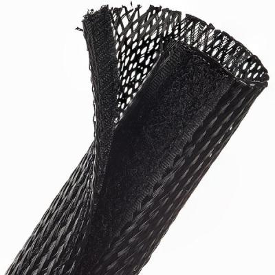 China PA66 Self Wrap Velcro Nylon Expandable Sleeving Flame Retardant 8mm for sale
