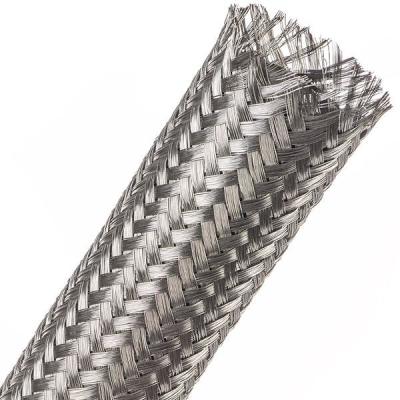 China SS304 Monofilament Metallic Braided Sleeving 1/16 to 1-1/2 Inch for Cable Protection for sale