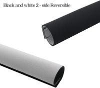 China Custom Neoprene Cable Management Sleeve Velcro Wire Wrap 2 Way Reversible Black White for sale