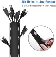 China Neoprene Core Self Closing Cable Wrap Wire Management Sleeve for sale