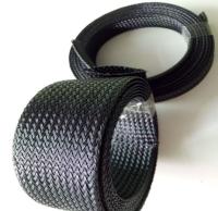 China Customized 1 Inch Pet Braided Cable Sleeve Fireproof Wire Sleeving for sale