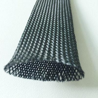 China Clear Cut Monofilament PET Expandable Braided Sleeving UV Resistant 1/4 inch to 2 inch for sale