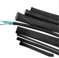 China Halogen Free PET Expandable Braided Sleeving 1mm to 100mm UL Flame Retardant Wire Harness Protection for sale