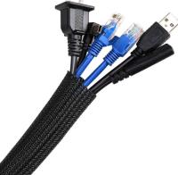 China High Flexible PET Self Wrapping Split Braided Sleeving 6mm to 50mm ID for Cable Protection for sale