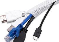 China High Flexible PET Self Wrapping Split Braided Sleeving 6mm to 50mm ID for Cable Protection for sale