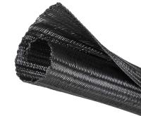 China 50mm Polyester Self Wrapping Split Braided Sleeving Flame Retardant for sale