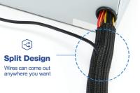 China Flame Retardant 6mm Self Wrapping Split Braided Sleeving Split Braided Cable Sleeve for sale