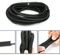 China Flame Retardant 6mm Self Wrapping Split Braided Sleeving Split Braided Cable Sleeve for sale