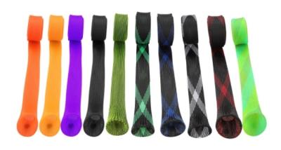 China Expandable Braided Fishing Pole Protectors - PET Material, 10-100mm Size Range, -40°C to +125°C Temperature Resistance for sale