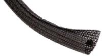 China Black PA6 PA66 PPS Self-Closing Braided Wire Wrap PET Sleeving 6-50mm ID with 150°C Temperature Rating for sale