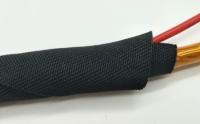 China 1 Inch Self Wrapping Split Braided Sleeving - VW-1 Flame Retardant, -50°C to 150°C Temperature Range for sale