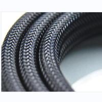 China REACH 1 Inch PET Expandable Braided Sleeving 100ft Black Abrasion Resistant Cable Protection for sale